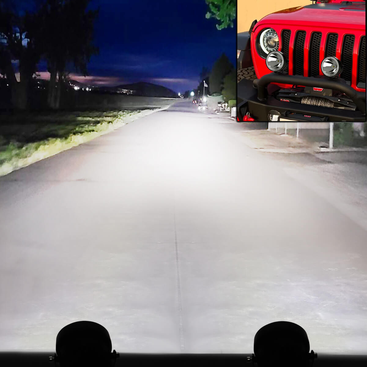 4 Inch Round LED Light Pods Fog Light Led Work Light – NAOEVO