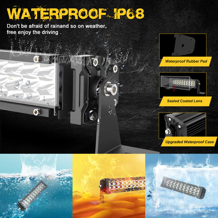 7'' 13'' 20'' 3 Row White Led Light Bar – NAOEVO