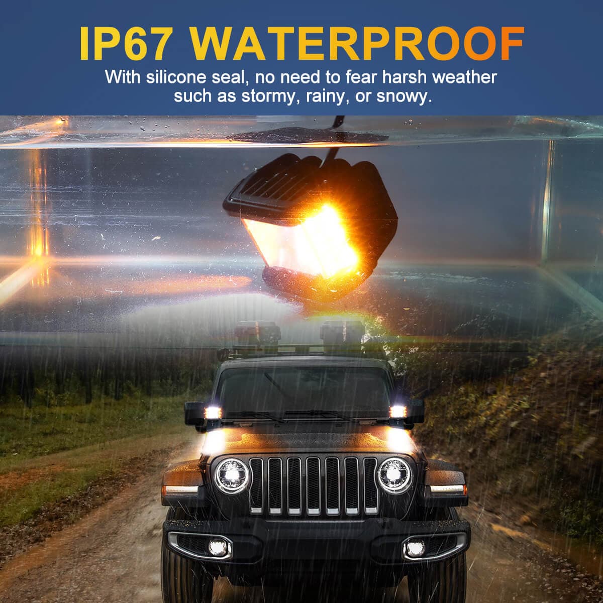 4 Inch Side Shooter Strobe LED Light Pods( white, amber/ red/ blue ...